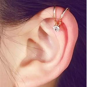 Jewelry | Faux Diamond And Gold Tone Ear Cuff | Poshmark